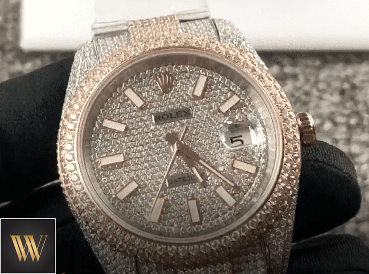 Fully Iced Out Rolex Replica - Watches Patron